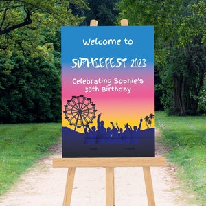 Personalised Festival Birthday Sign Wedding Sign Event Sign - Etsy