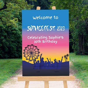Personalised Festival Birthday Sign Wedding Sign Event Sign - Etsy