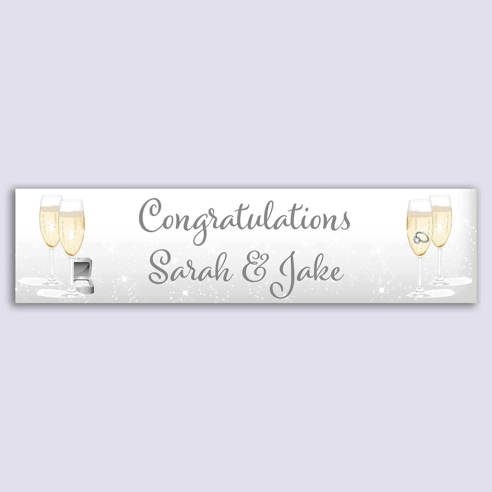 Personalised Banner Engagement Paper or Vinyl - Etsy
