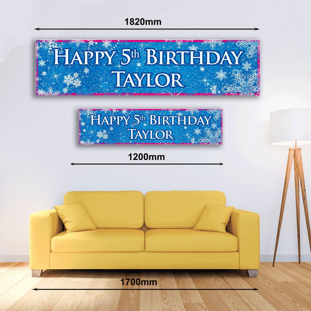 Personalised Banner - Frozen - Paper or Vinyl - Etsy