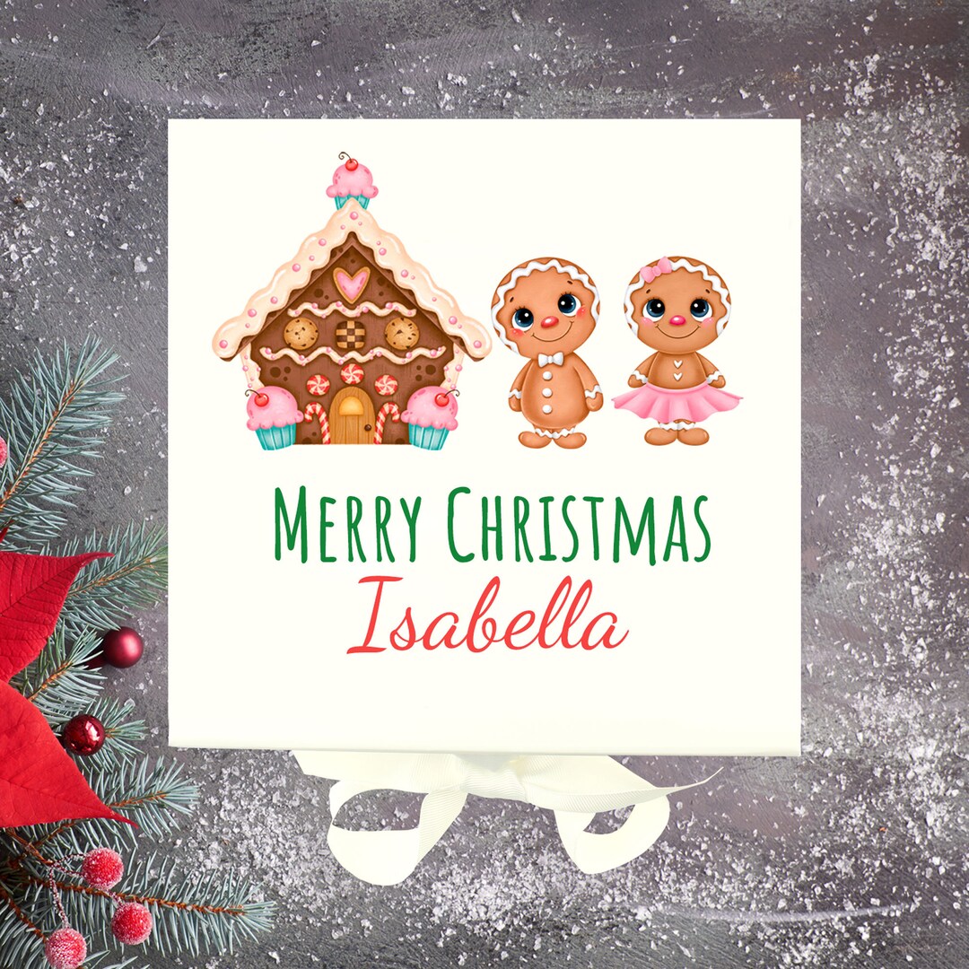 Personalised Gingerbread House Christmas Box - Etsy
