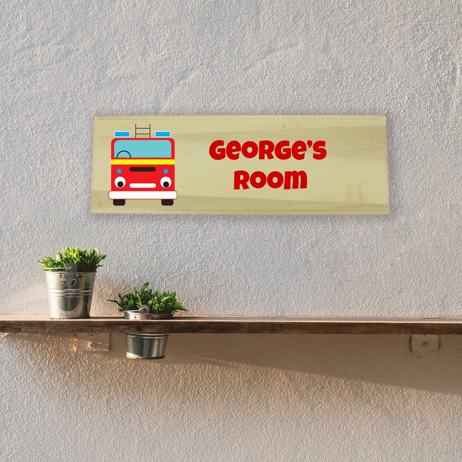 Fire Engine Door Sign Wooden Bedroom Door Plaque - Etsy
