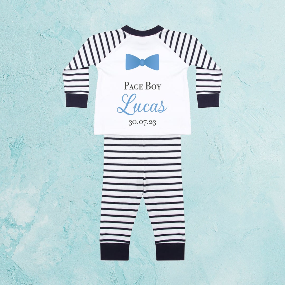 Personalised Page Boy Pyjamas Personalised Blue Pyjamas - Etsy