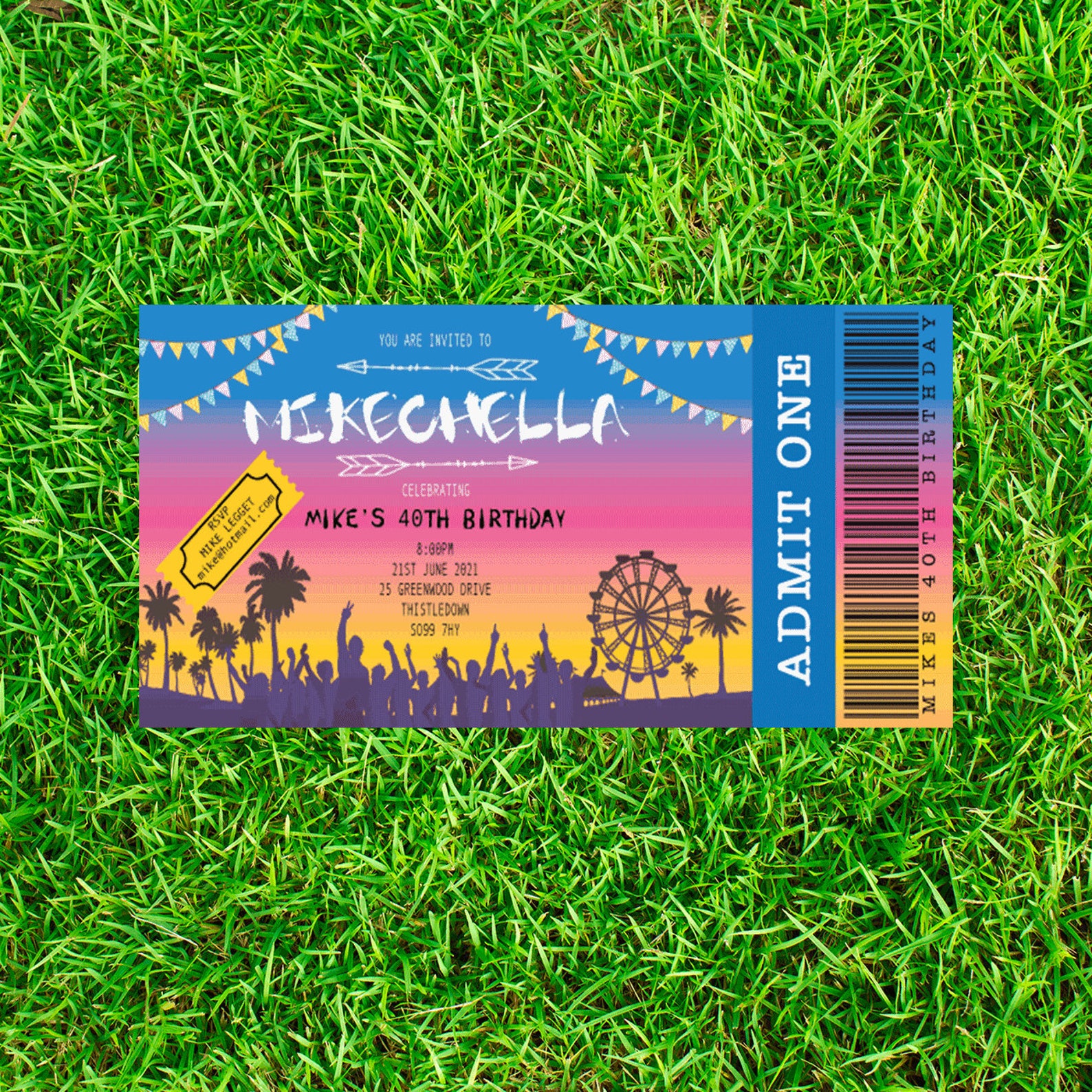 Personalised Festival Invitations | Etsy