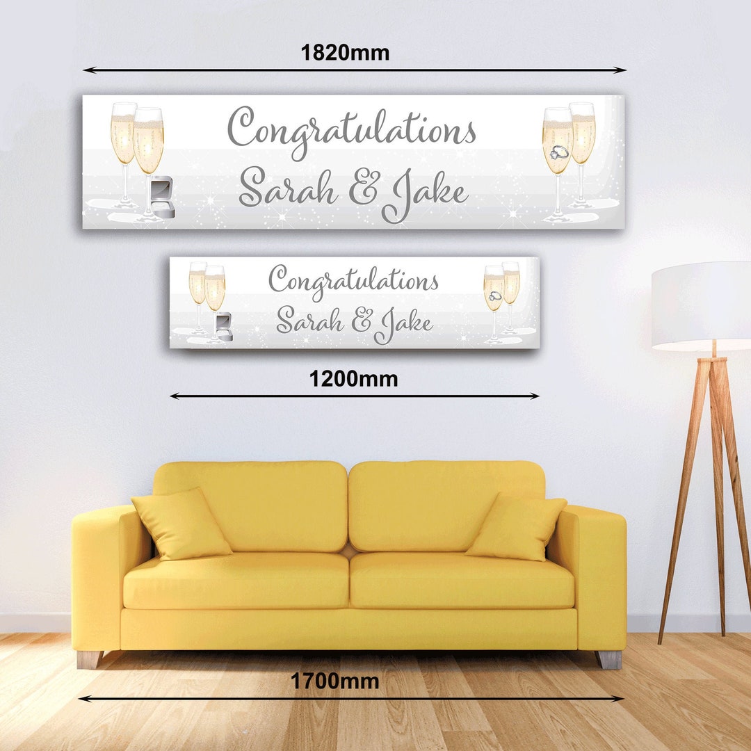 Personalised Banner - Engagement - Paper or Vinyl - Etsy
