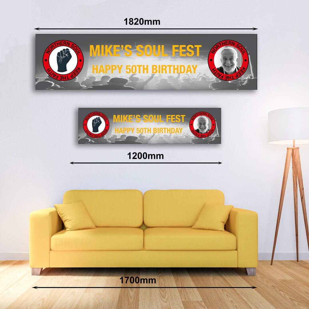 Personalised Banner - Northern Soul Banner With Photo, Northern Soul ...