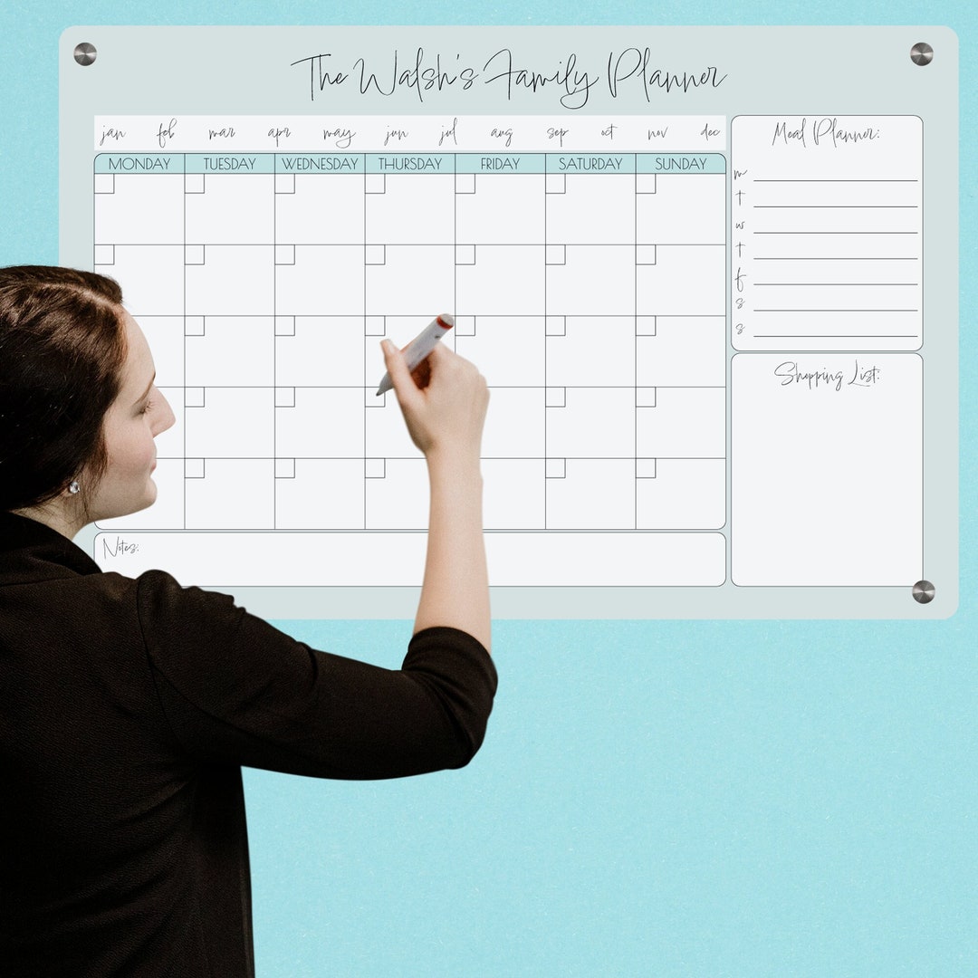 Personalised Wall Planner Month to View or Week to View With - Etsy