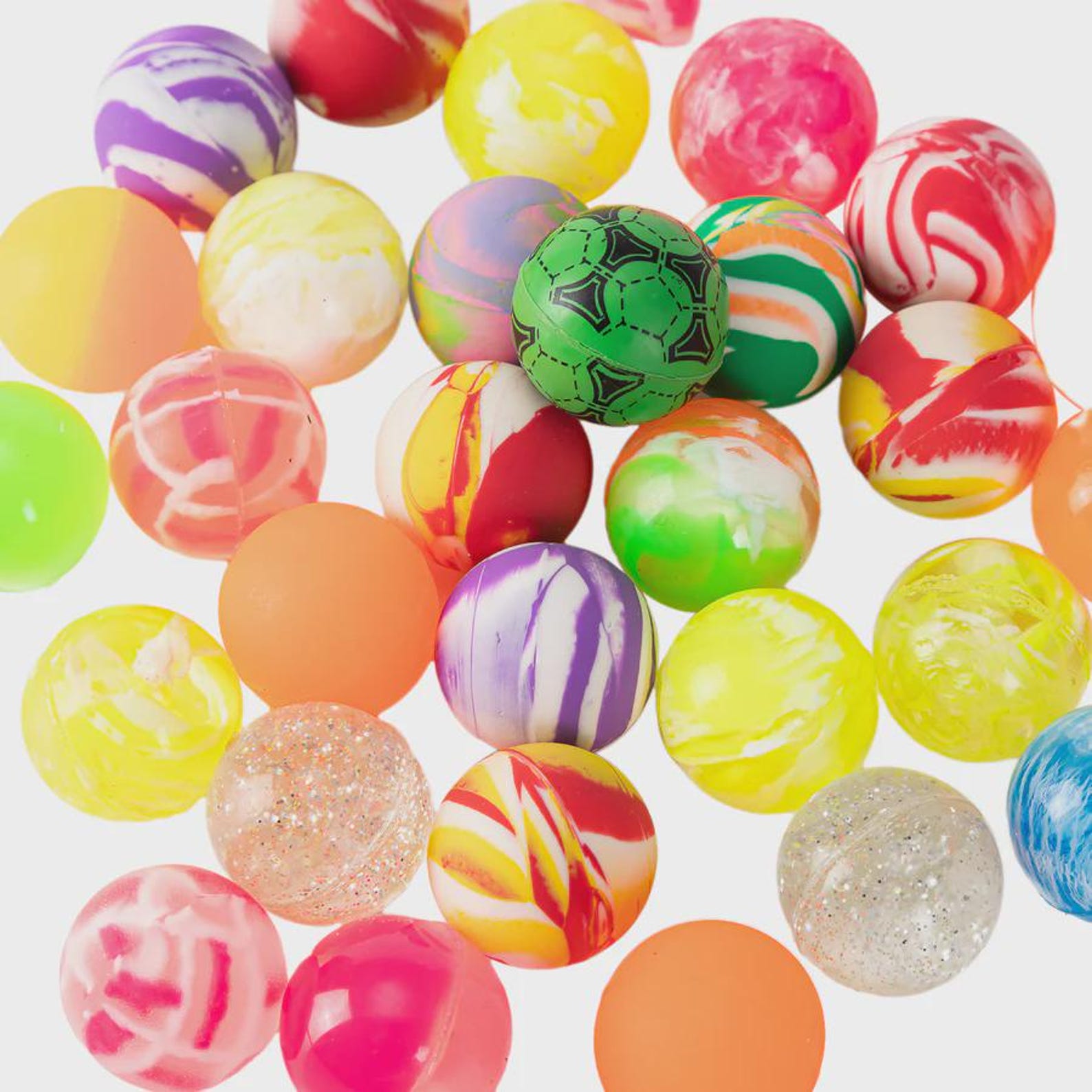 Colourful Bouncy Balls Box of 30 Jet Balls - Etsy UK