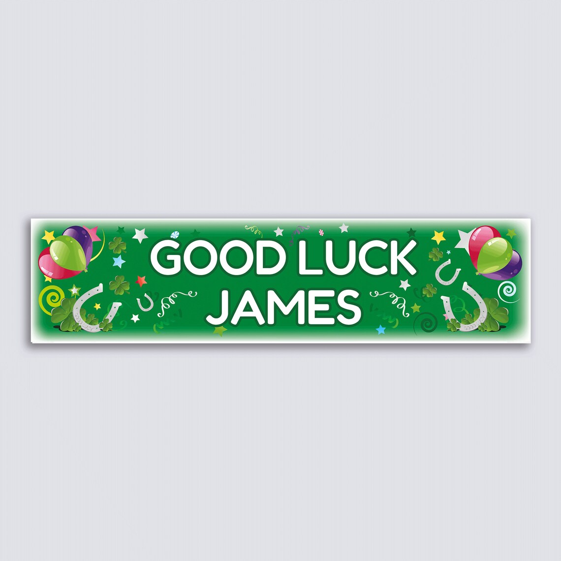 Personalised Banner Good Luck Paper or Vinyl - Etsy.de