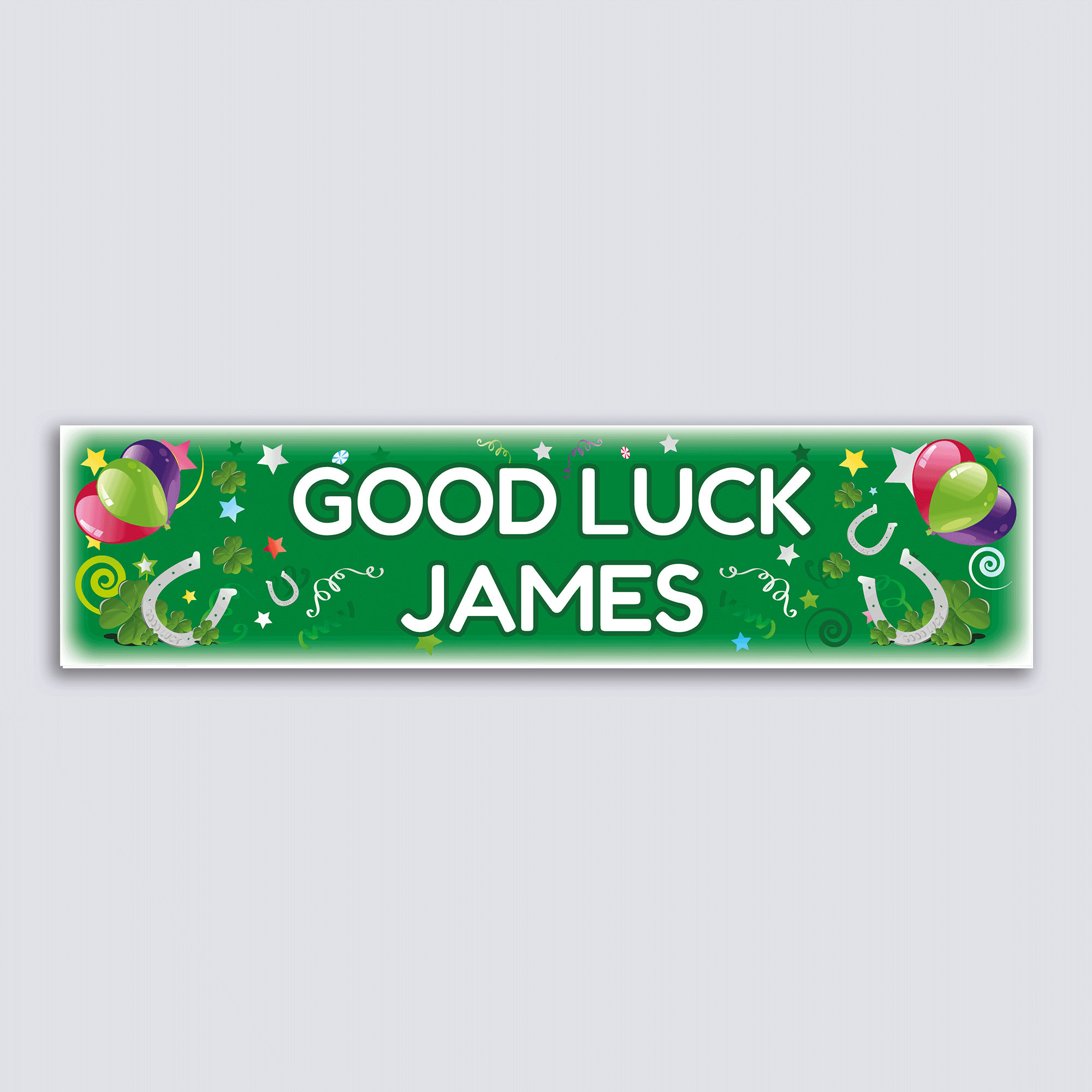 Personalised Banner Good Luck Paper or Vinyl | Etsy UK