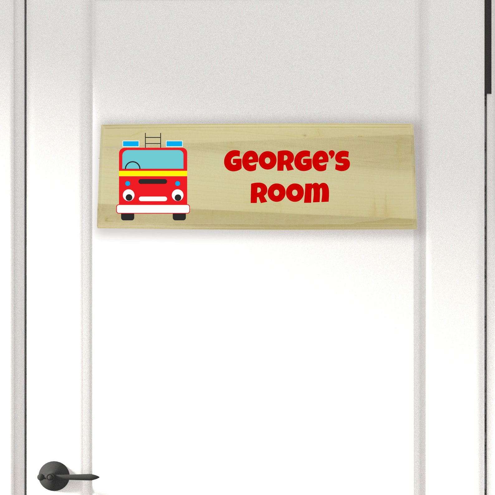 Fire Engine Door Sign Wooden Bedroom Door Plaque - Etsy