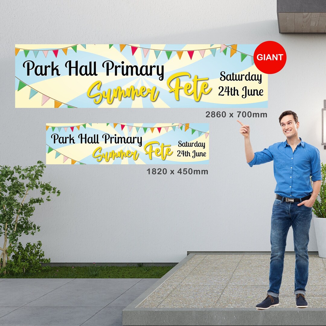 Personalised Vinyl Banner Design Summer Fete Banner - Etsy