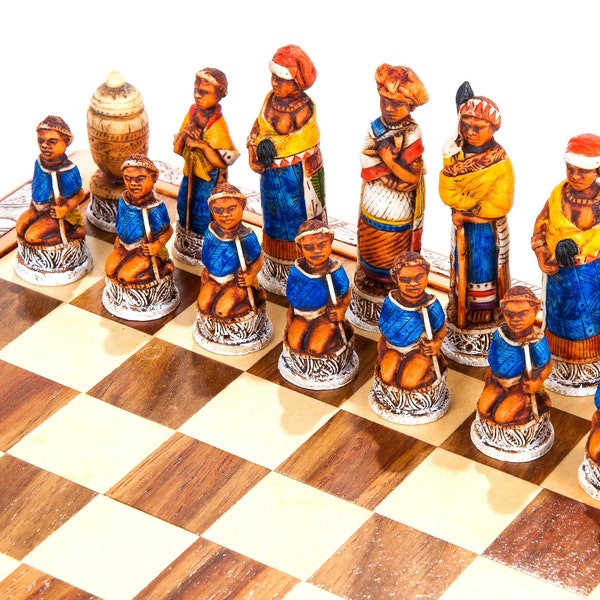 South African Chess Set - Etsy