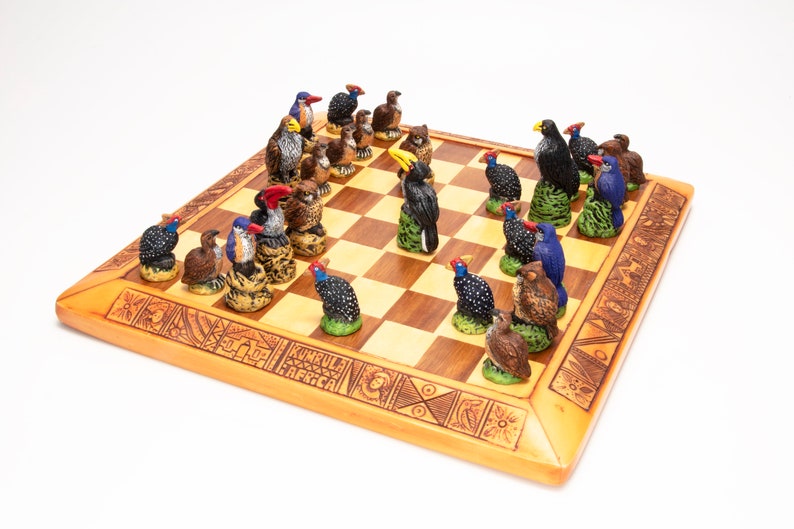 African Bird Chess Set. Perfect Bird Watching Gift for Bird Lovers ...