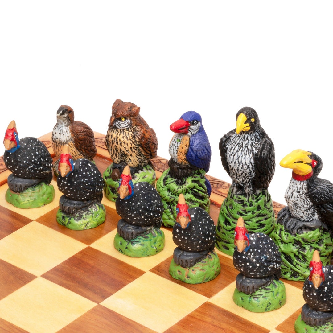 African Bird Chess Set. Perfect Bird Watching Gift for Bird Lovers ...