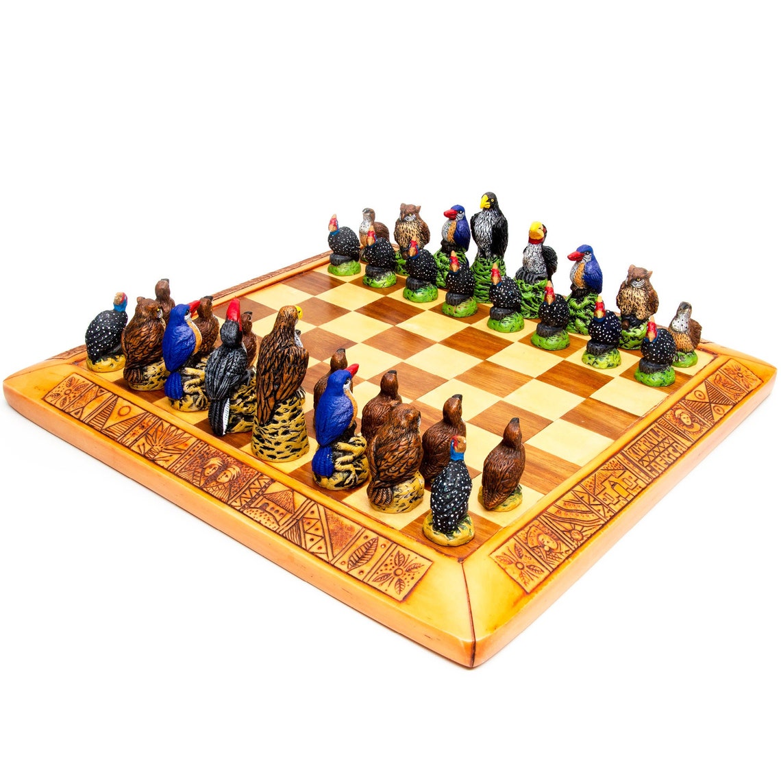 African Bird Chess Set. Perfect Bird Watching Gift for Bird Lovers ...