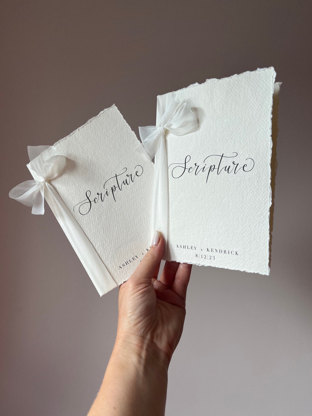 Cotton Paper Bible Reading Books Scripture Booklet Wedding - Etsy