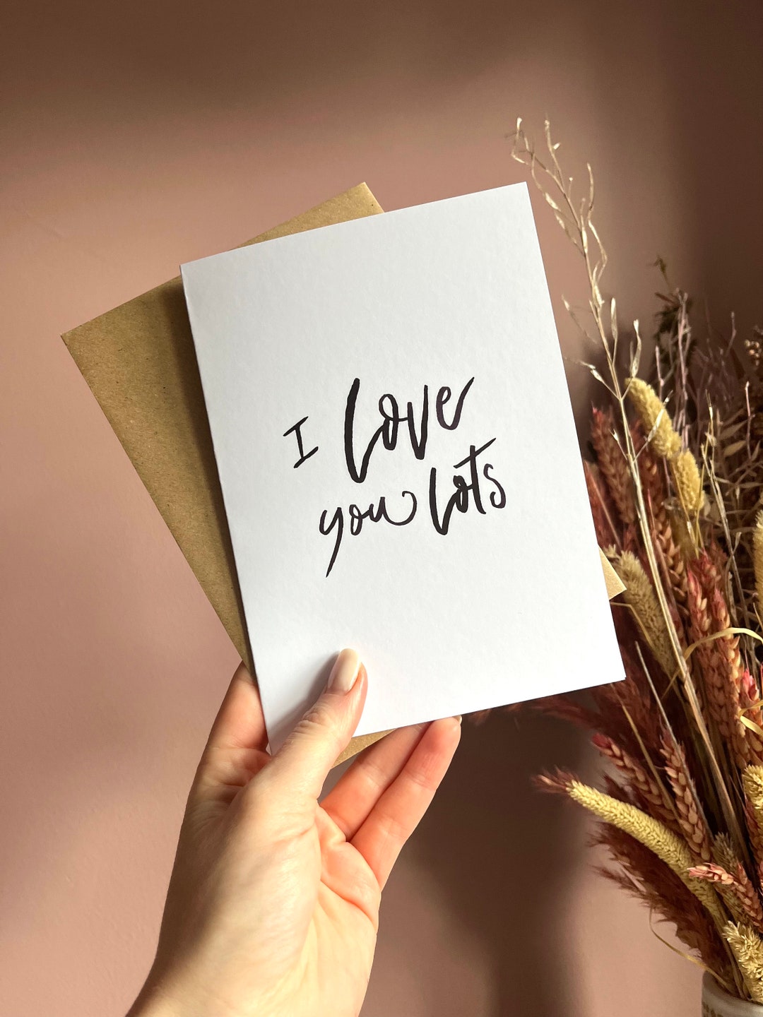 I Love You Lots Card: Hand-lettered Anniversary Greeting - Etsy