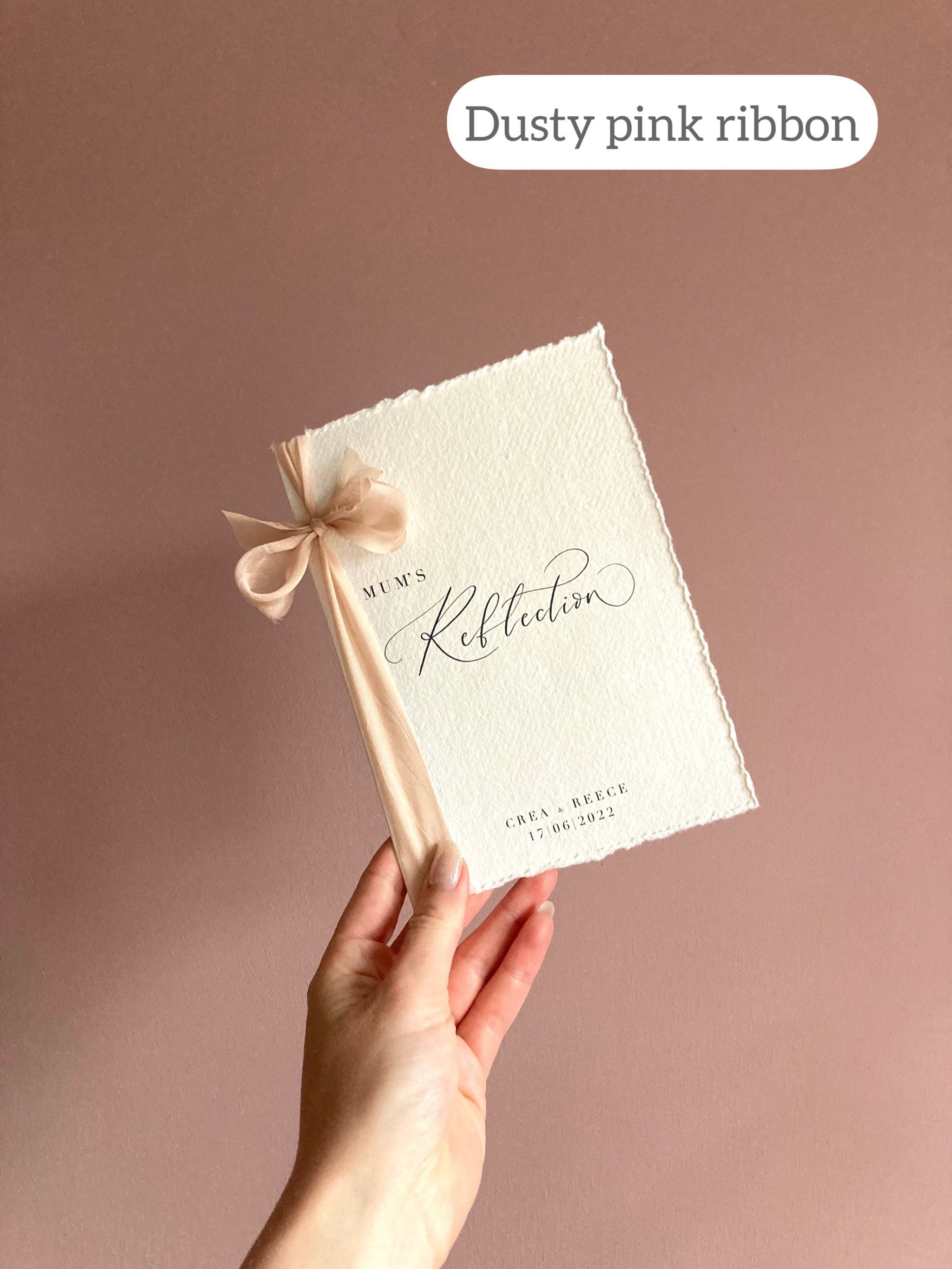 Cotton Paper Wedding Reading Books With Silk Ribbon - Etsy UK