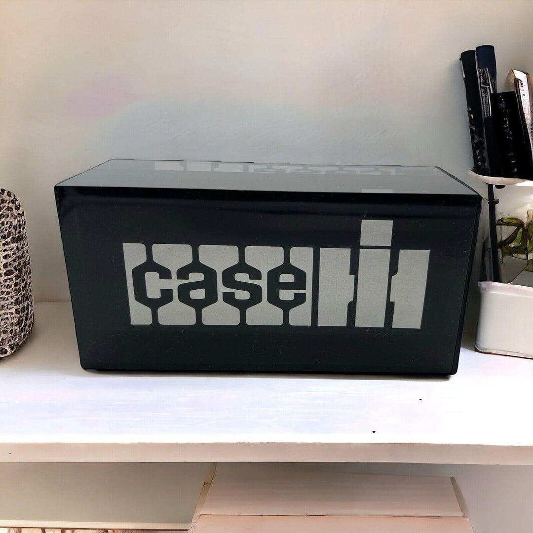 Vintage CASE IH Lucite Paperweight • Large Tractor Combine Display ...