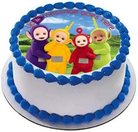 Teletubbies 19 cm 7.5 round edible cake topper and | Etsy