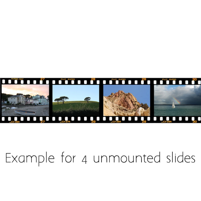 Custom Slides / Film Strips Colour Personalised From Digital Images ...