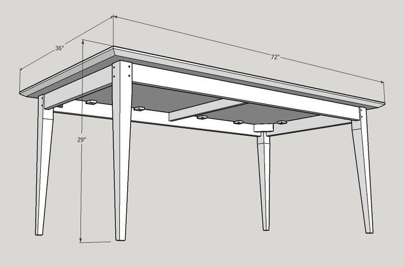 Dining Table Woodworking Plans [+FREE Full Build Video] - Etsy