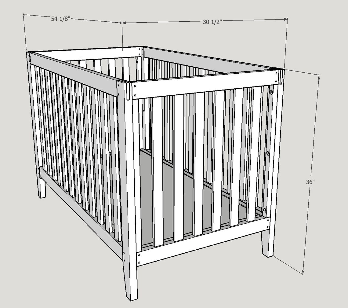 Crib Woodworking Plans [+FREE Full Build Video] - Etsy