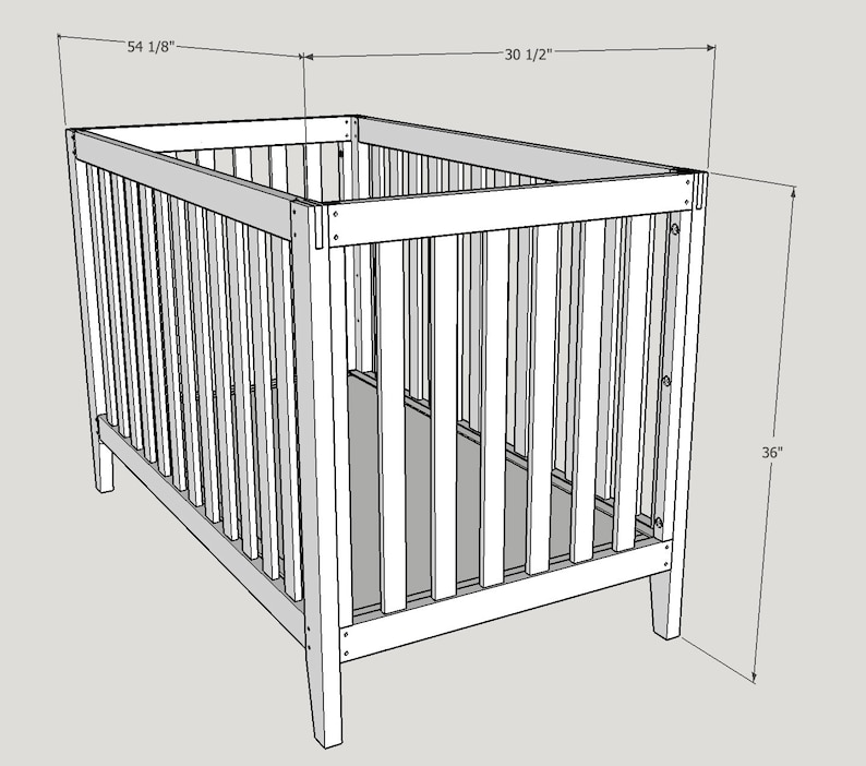 Crib Woodworking Plans [+FREE Full Build Video] - Etsy