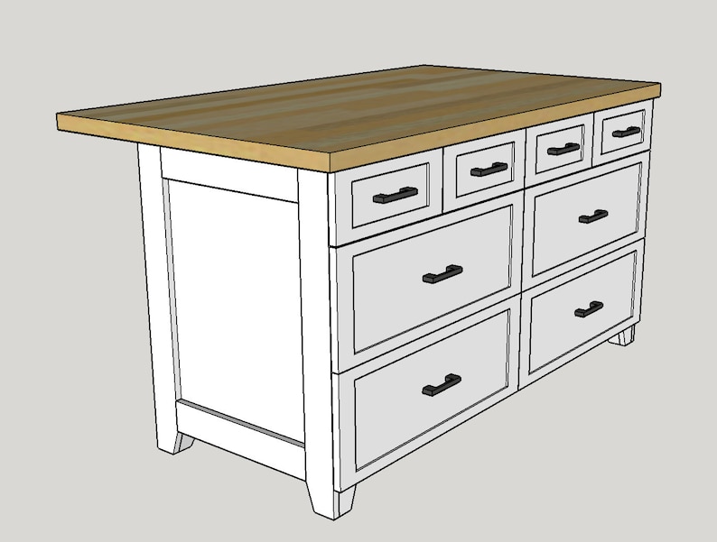 Kitchen Island Workbench Woodworking Plans [+FREE Full Build Video] - Etsy