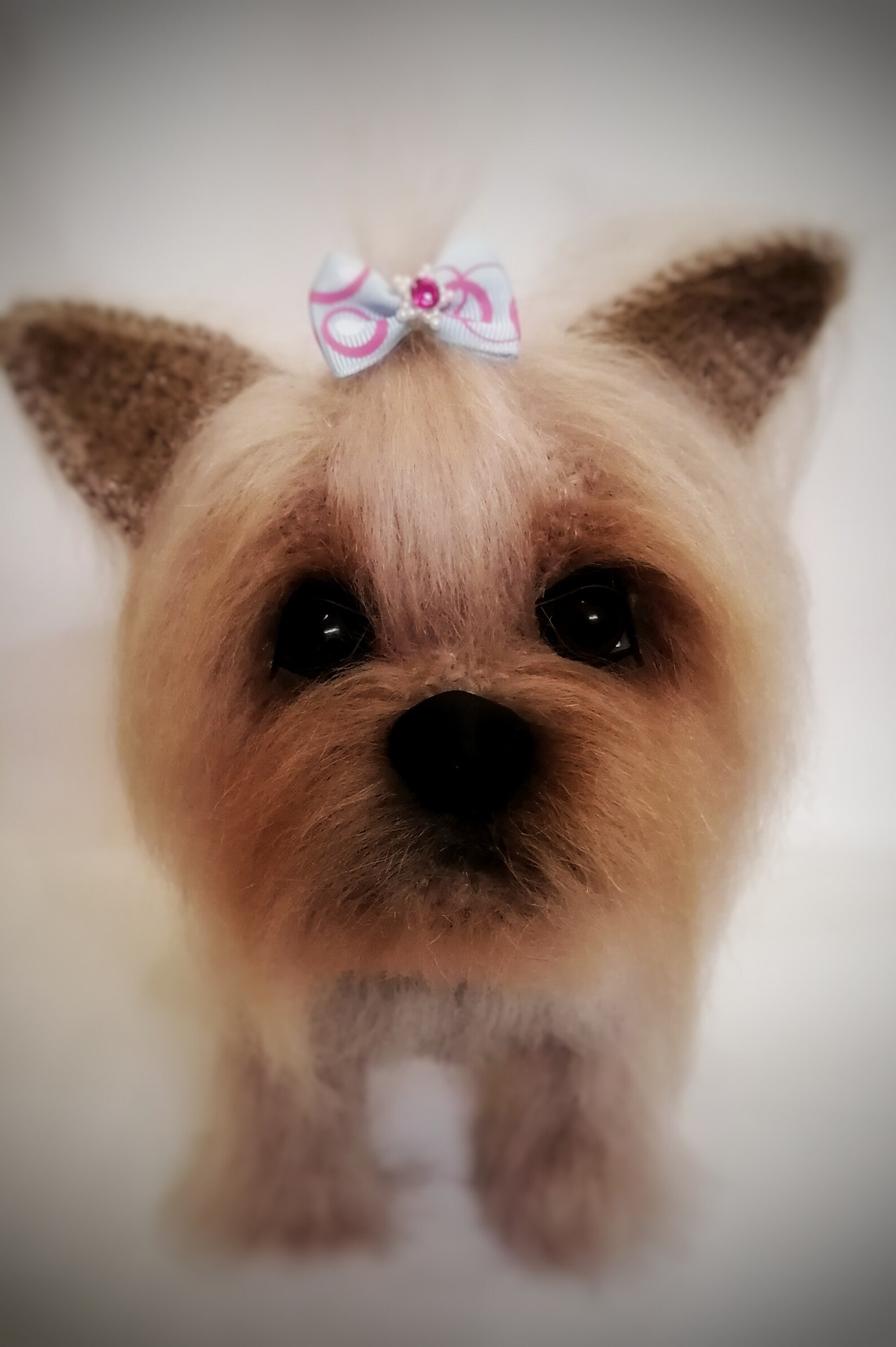 Crocheted dog yorkshire terrier handmade plush knitted york | Etsy