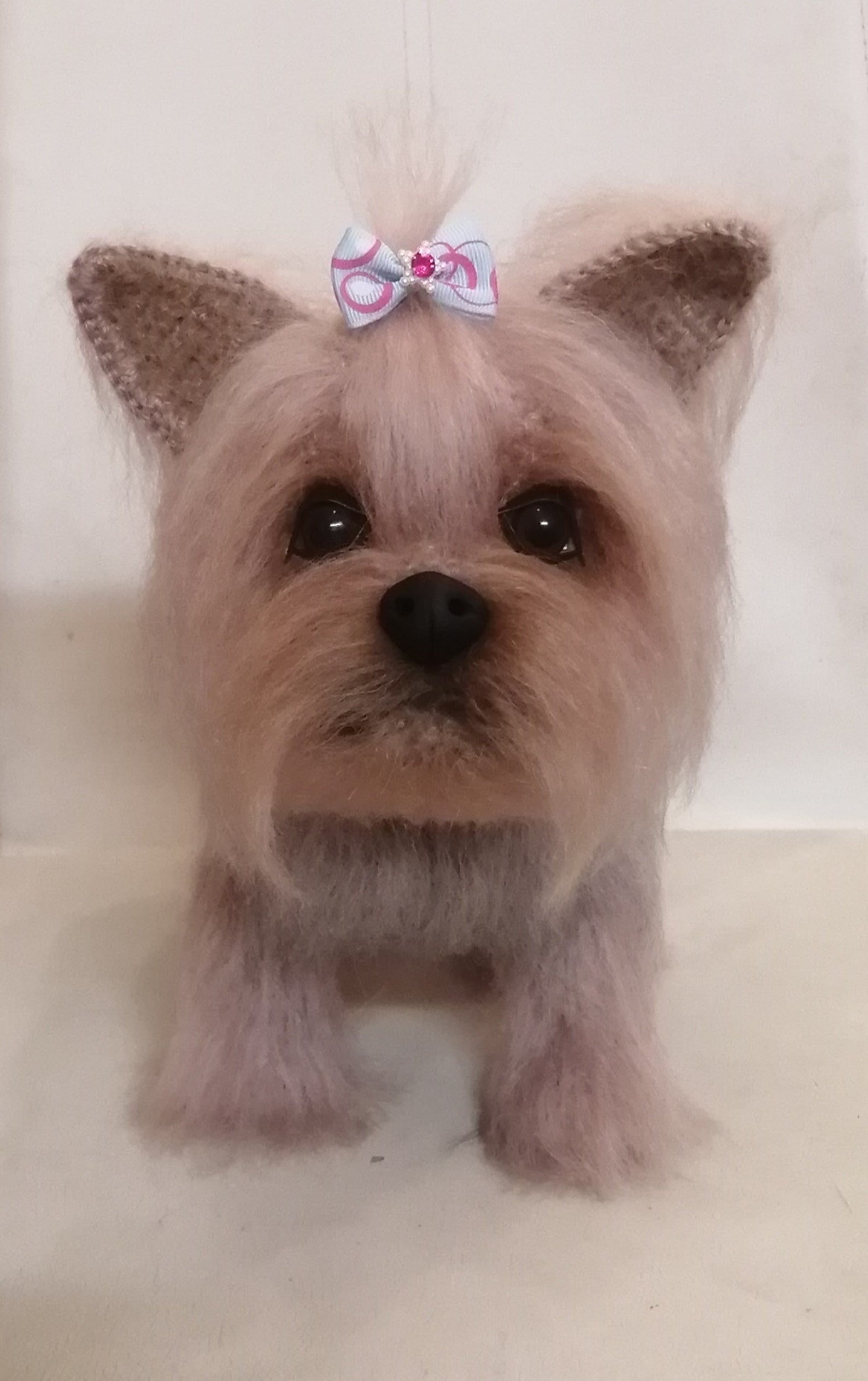 Crocheted dog yorkshire terrier handmade plush knitted york | Etsy