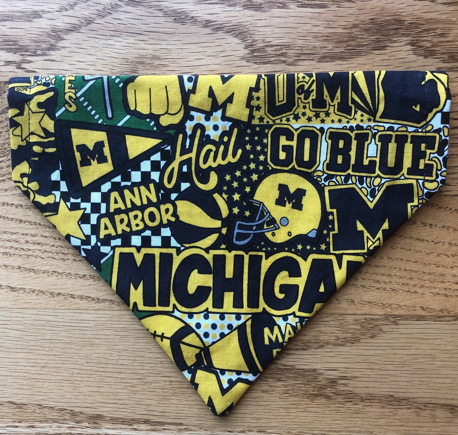 University of Michigan Dog Bandana U of M Dog Bandana - Etsy