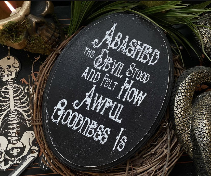 Awful Goodness Sign the Crow Halloween Horror Gothic - Etsy