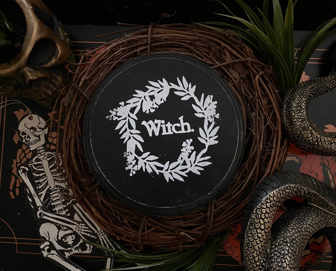 Witch Wood Sign, Goth Wall Art, Cottagecore Decor - Etsy