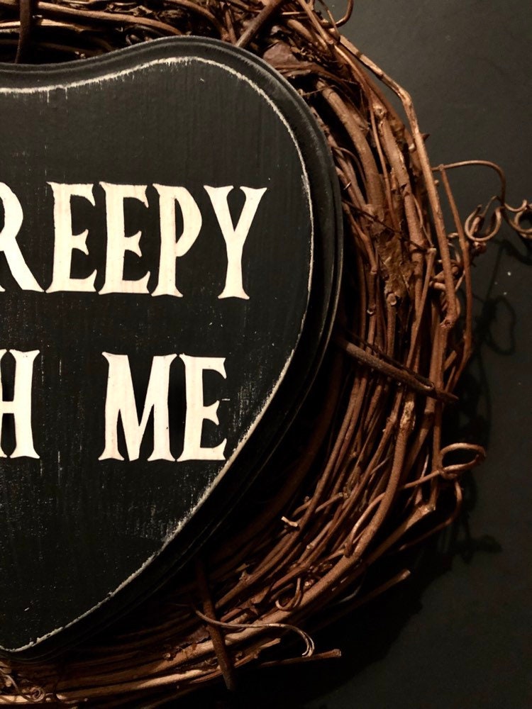 Be Creepy With Me Love Valentine Gift Horror Goth Occult | Etsy