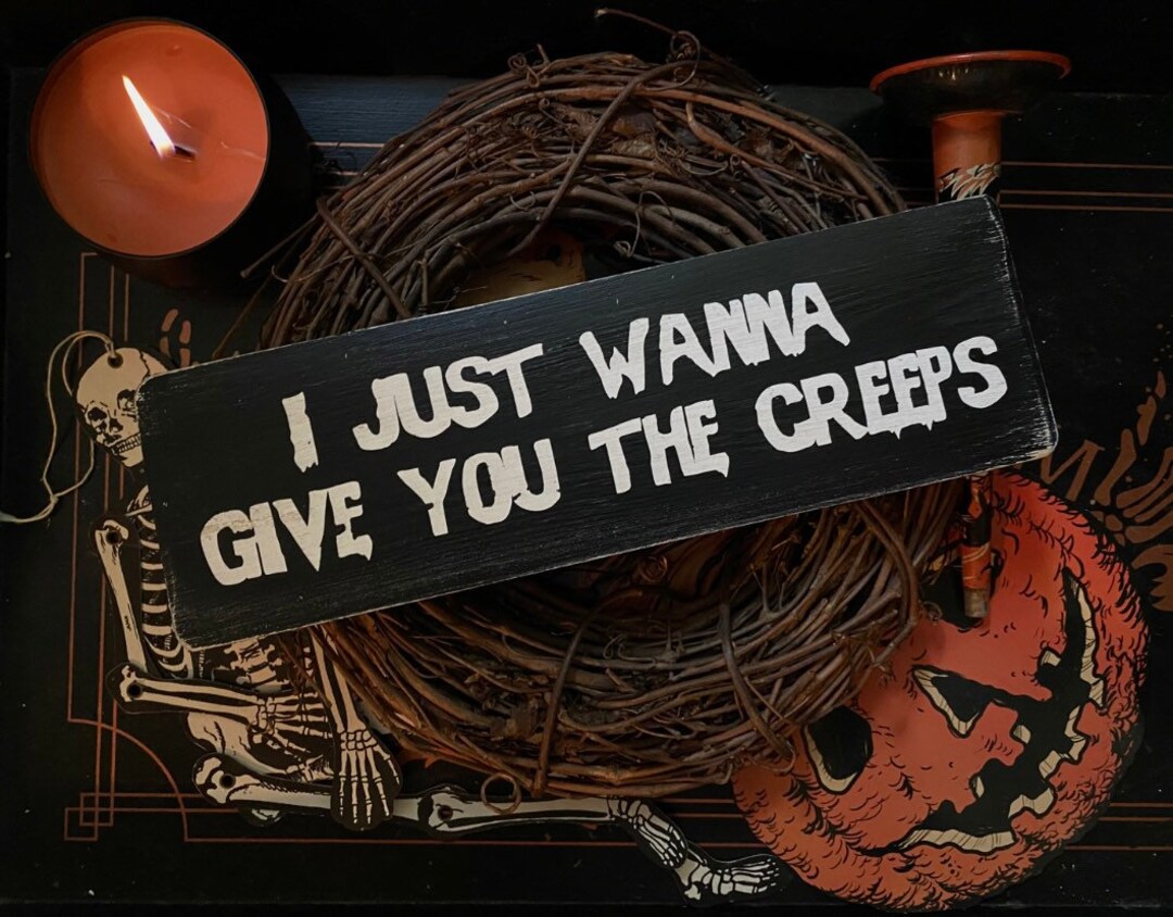 Creeps Wood Sign, Goth Home Decor, Dark Wall Art - Etsy