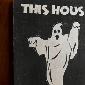 This House is Haunted Wood Sign, Halloween Goth Decor - Etsy