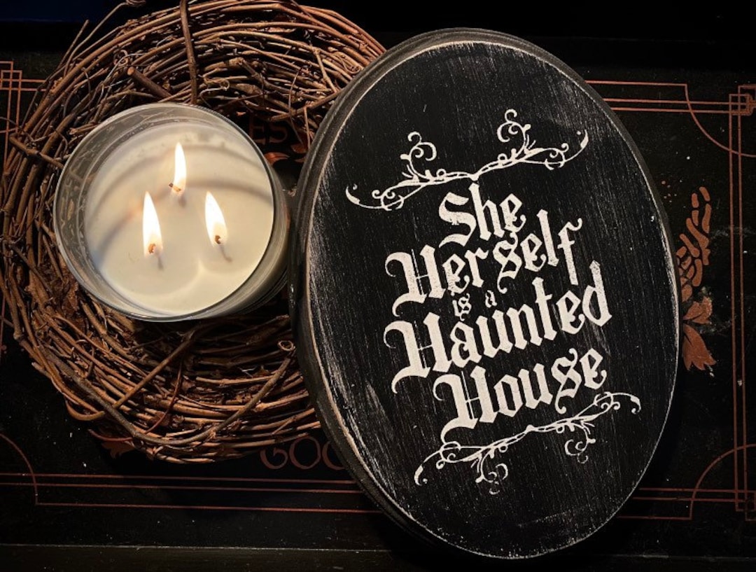 Haunted House Plaque Witchcraft Gothic Witch Spooky - Etsy