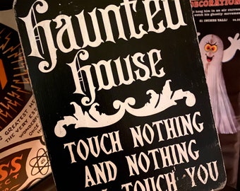 Haunted House Plaque Witchcraft Gothic Witch Spooky | Etsy