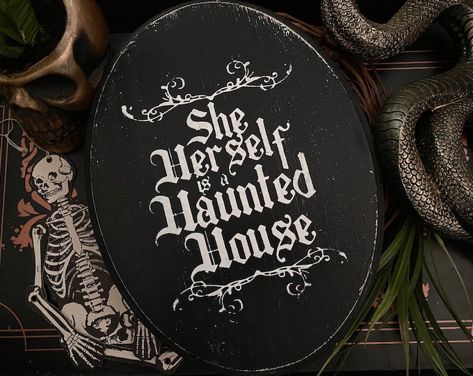 Haunted House Plaque, Witchcraft, Gothic, Witch, Spooky, Altar ...