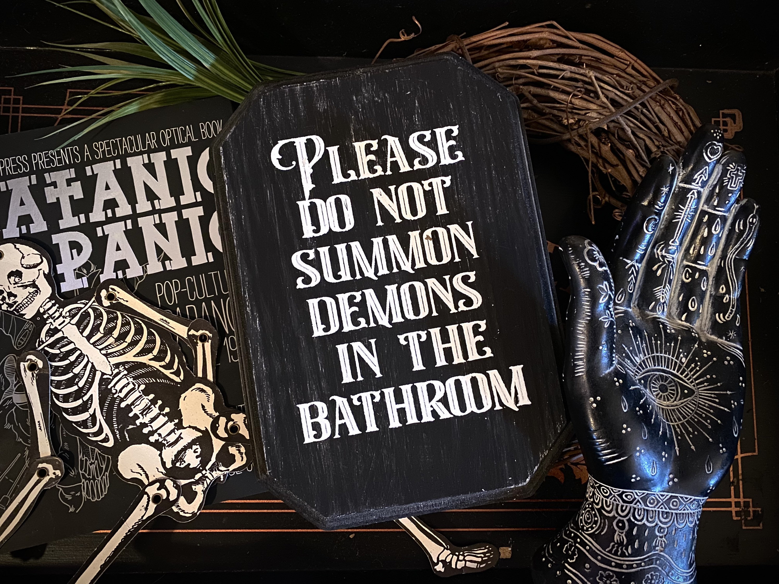 Dont Summon Demons in the Bathroom Goth Home Decor | Etsy