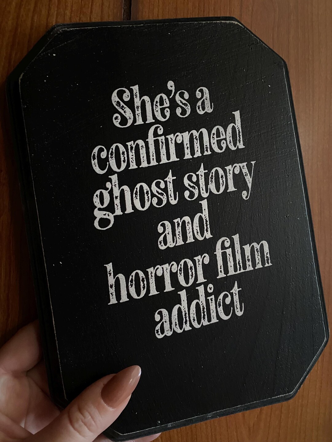 Horror Addict Wood Sign, the Shining Wall Art, Goth Home Decor - Etsy