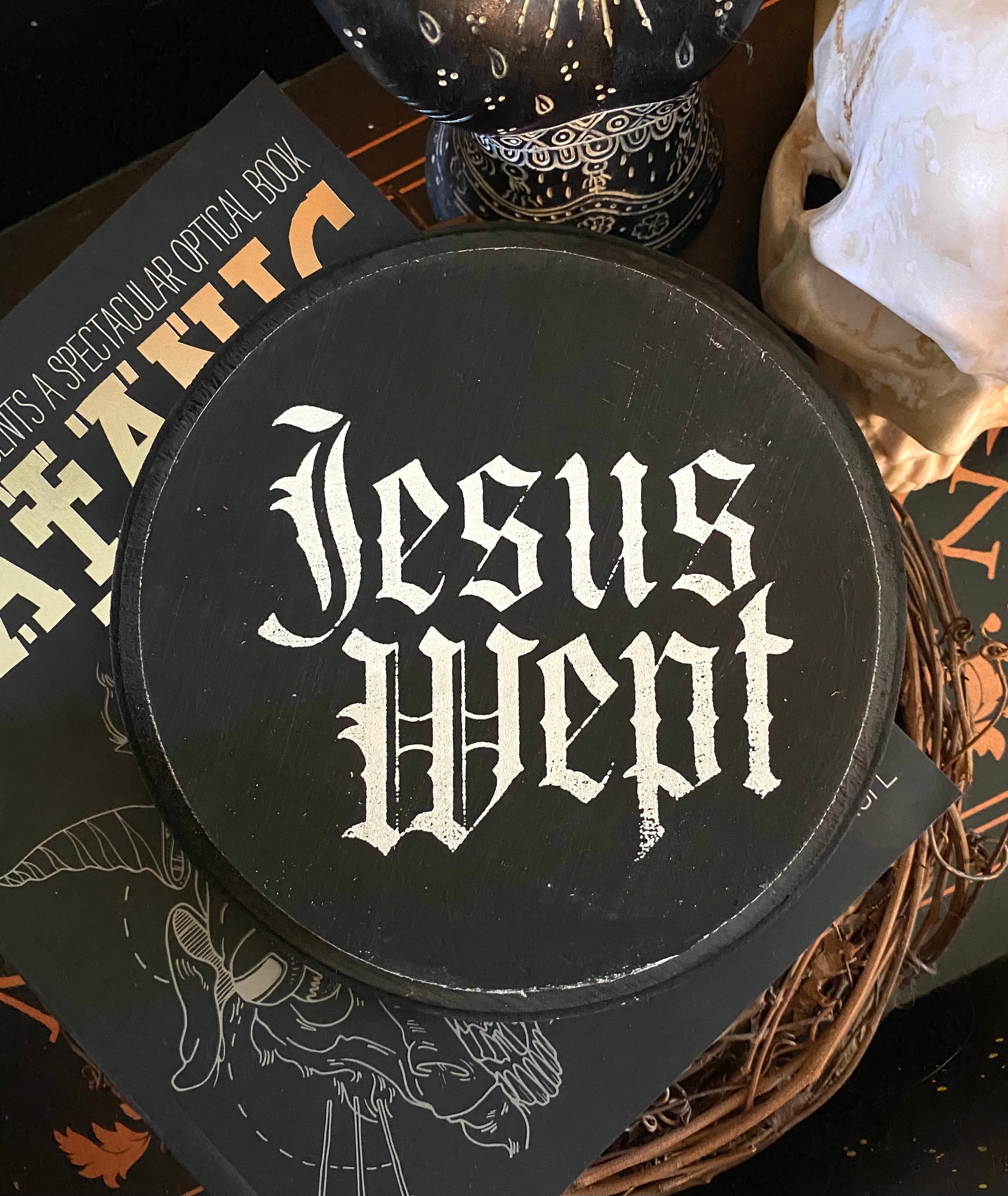 Jesus Wept Plaque Hellraiser Horror Goth Decor Satanist - Etsy