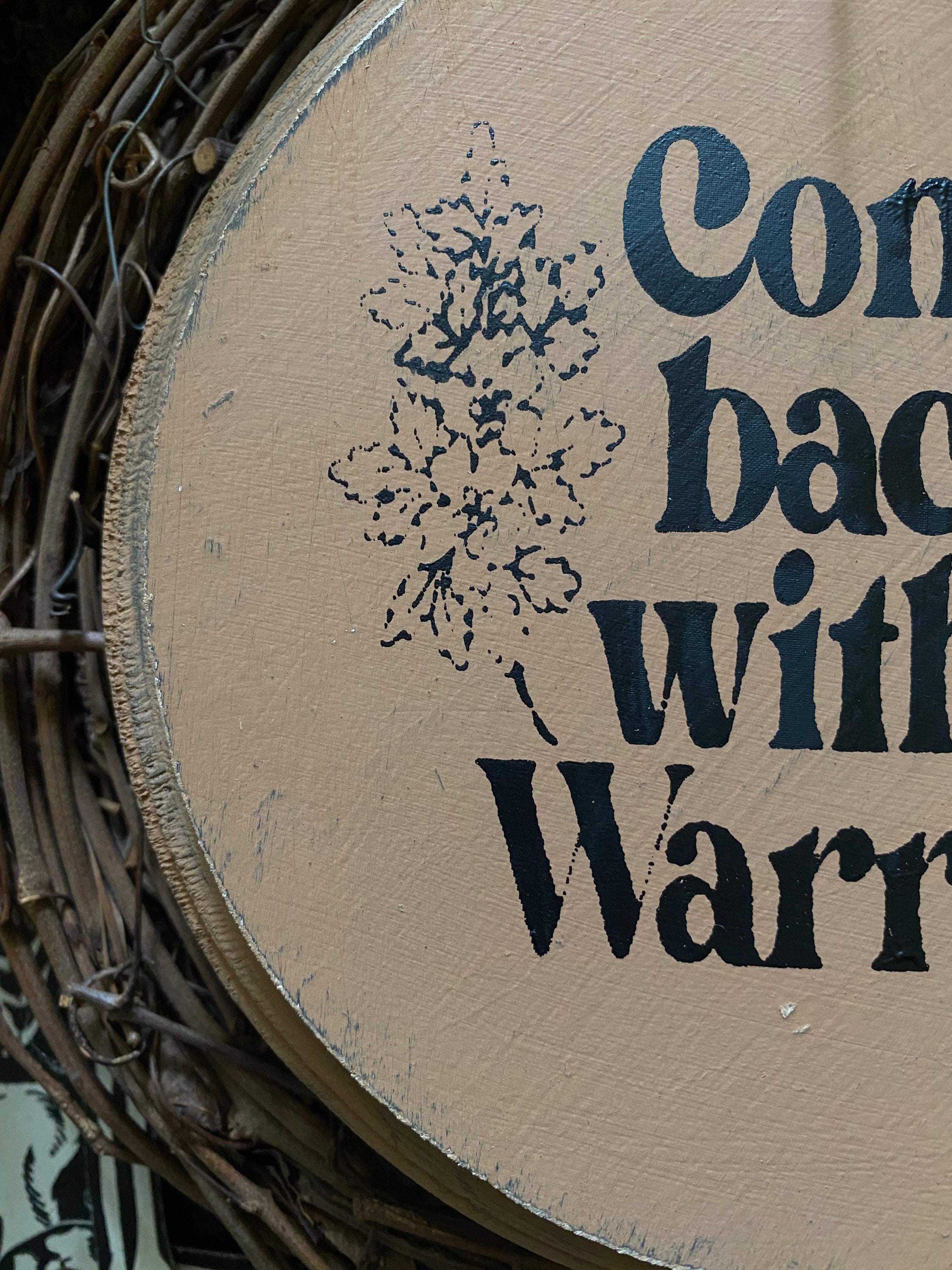 Come Back With a Warrant, Sign, Goth Decor, Gothic Home, Dark, Horror ...