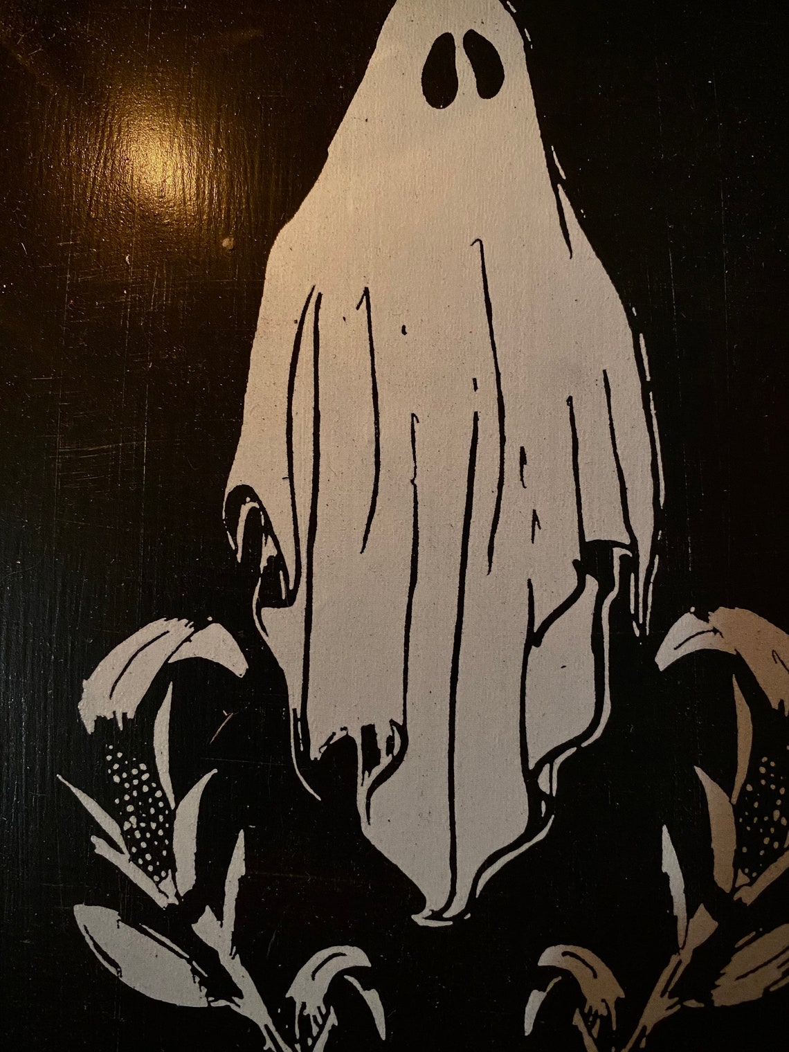 Melancholy Ghost Plaque Haunted House Halloween Decor - Etsy