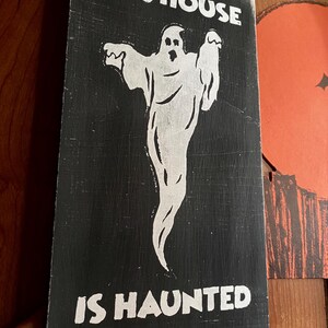 This House is Haunted Wood Sign, Halloween Goth Decor - Etsy