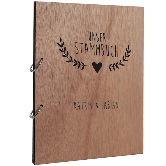 Family Family Register Made of Wood Family Book Wedding Wooden - Etsy