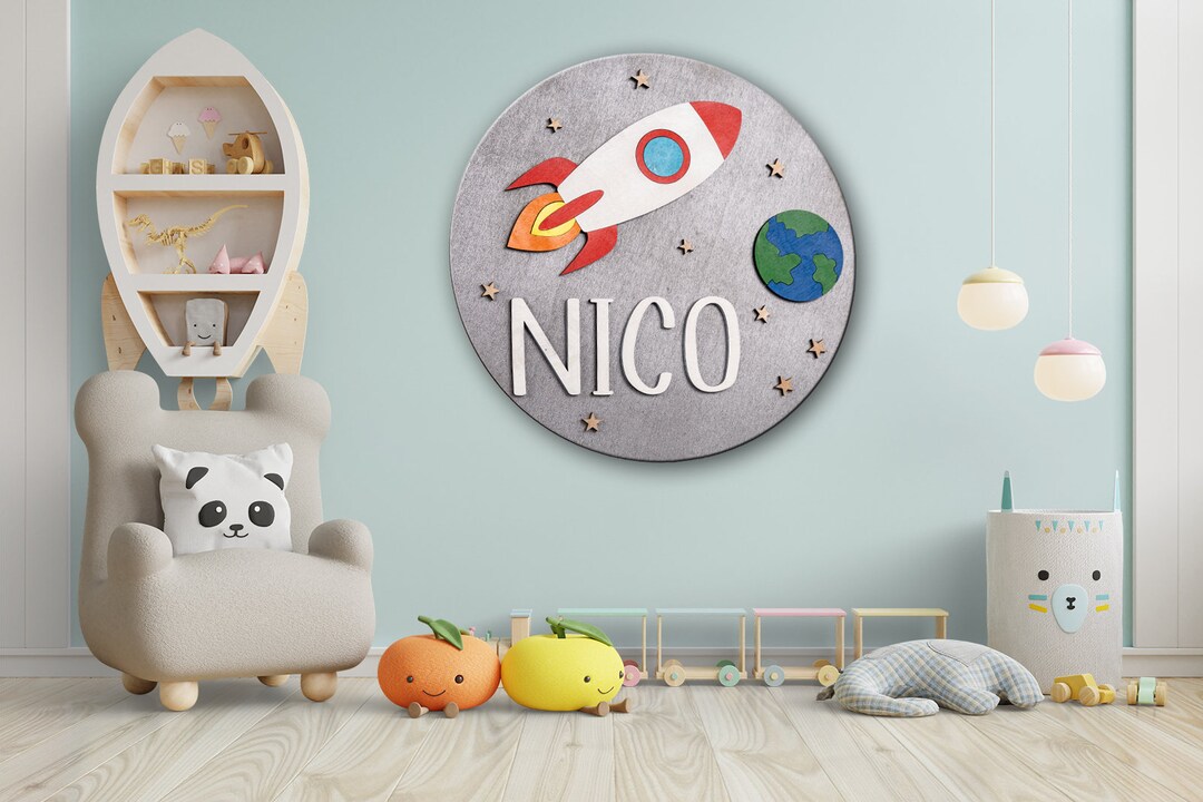 Custom Name Tag Door Sign Lettering Nursery Wooden Sign Birthday ...