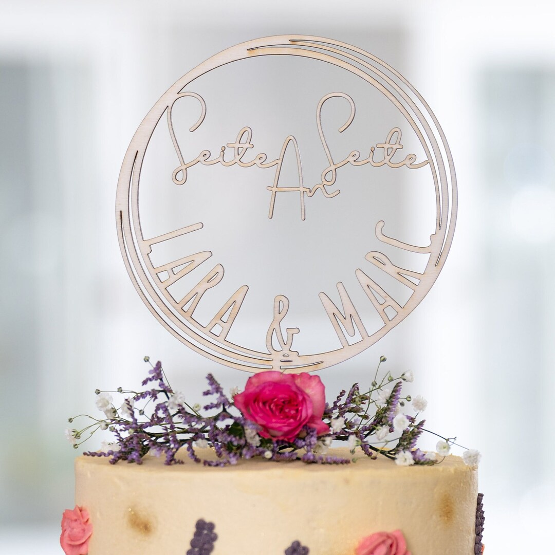 Cake Topper Wedding Cake Topper Cake Topper 'side by Side' Cake Topper ...